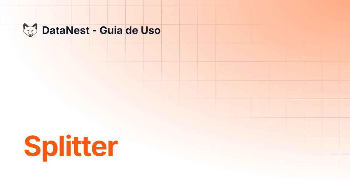 Splitter | DataNest - Guia de Uso